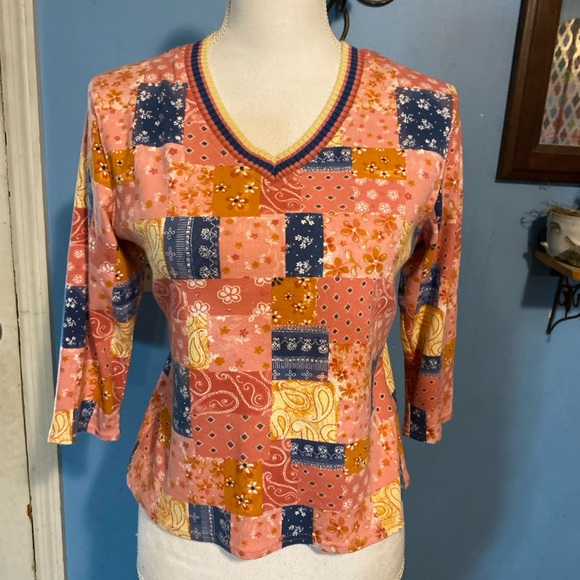 Christopher & Banks | Tops | Vintage Christopher Banks Patchwork Style ...
